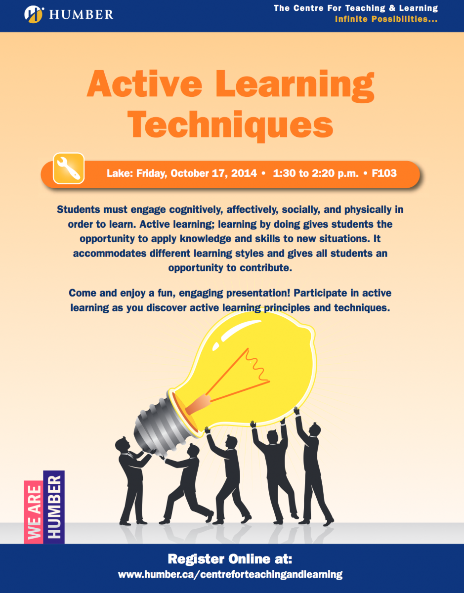 The CTL Presents Active Learning Techniques Humber Communiqu 